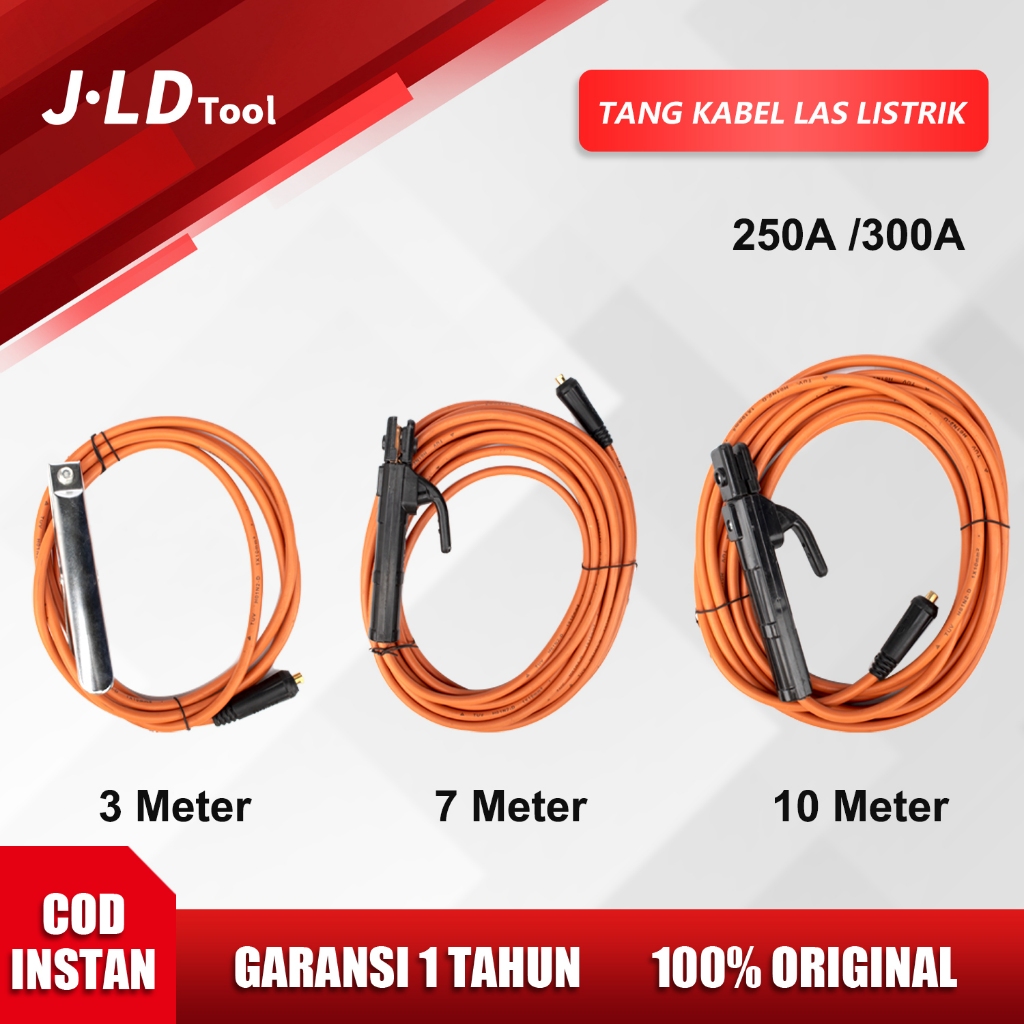 Jual JLD set kabel las listrik 300A tang las + kabel panjang 3m/7m/10m ...
