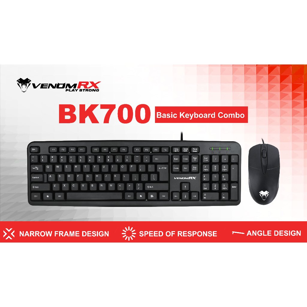 Jual KEYBOARD VENOM RX COMBO BK777 USB BLACK | Shopee Indonesia