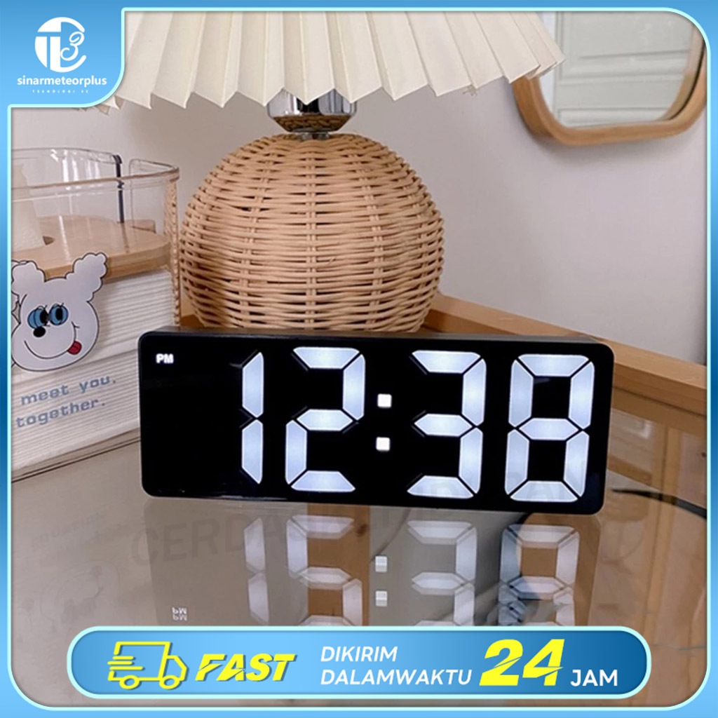 Jual Jam Meja LED Digital Mirror Alarm | Shopee Indonesia