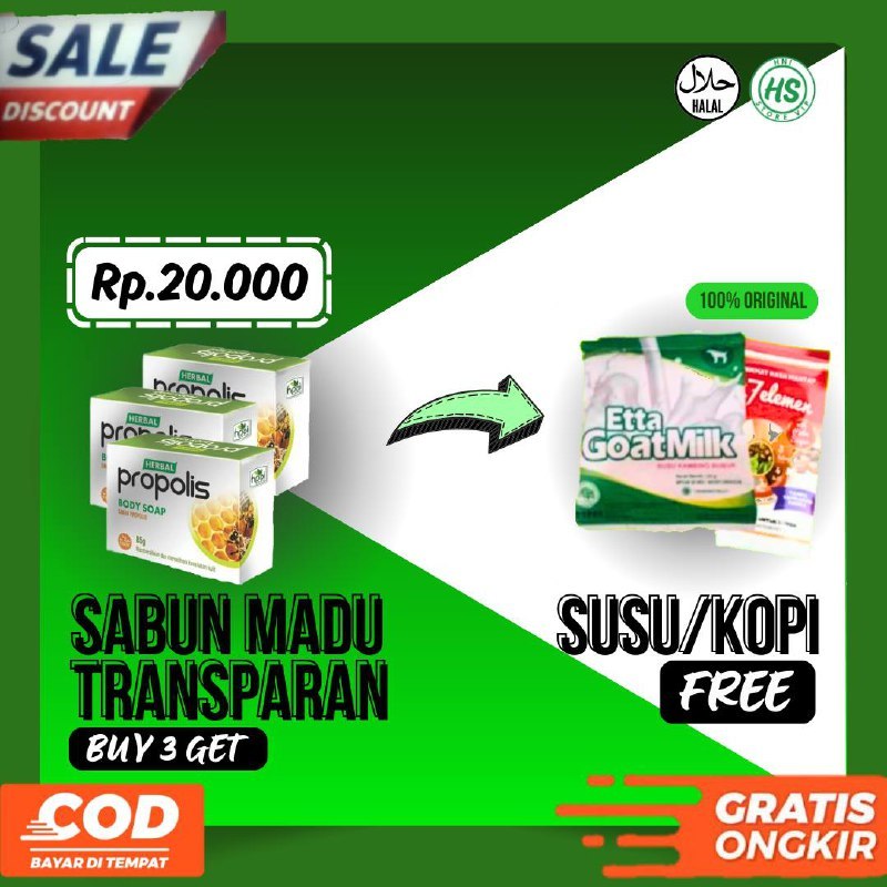 Jual SABUN PROPOLIS ORIGINAL HNI HPI - FREE KOPI/SUSU | Shopee Indonesia