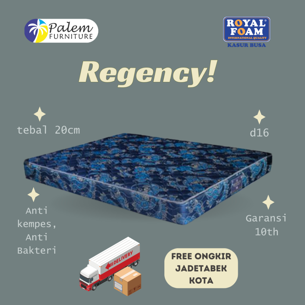 Jual KASUR BUSA SUPER REBONDED ROYAL FOAM REGENCY TEBAL 20 CM | Shopee ...