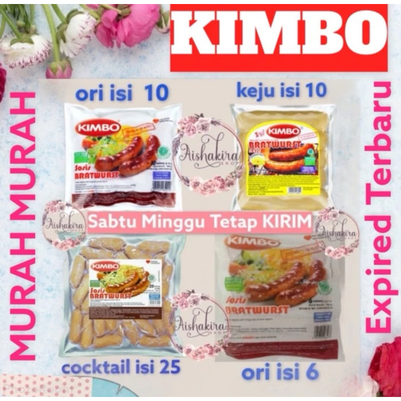 Jual KIMBO sosis Bratwurst original / Keju/ Cocktail | Shopee Indonesia