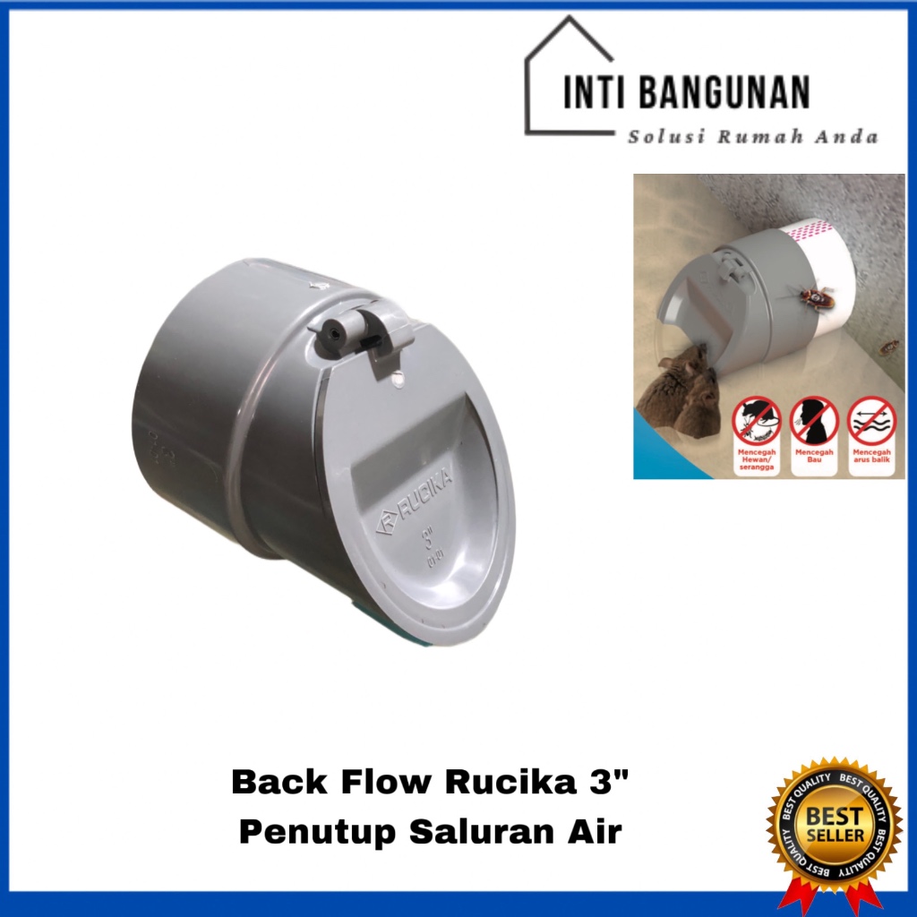Jual Back Flow Rucika 3” Backflow Valve Sambungan Tutup Pipa Penutup ...