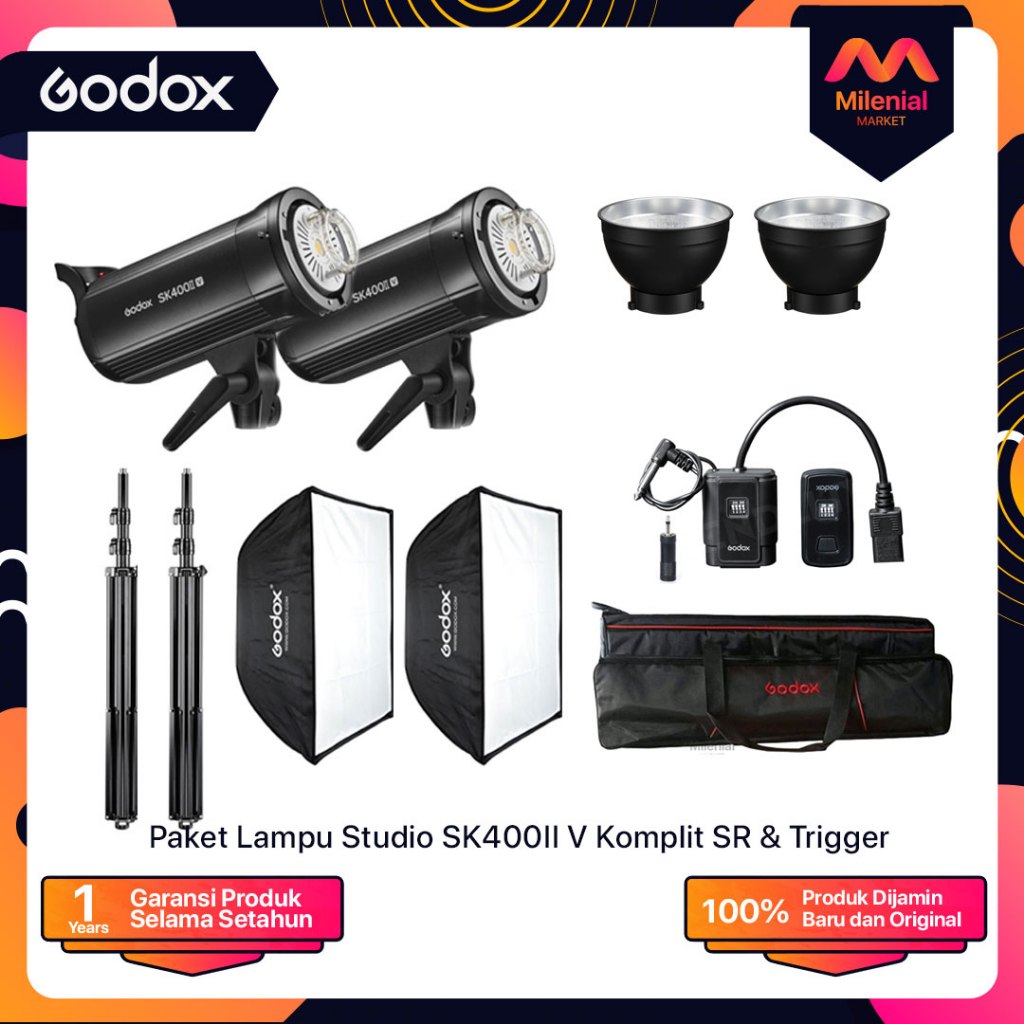 Jual Paket Lampu Studio Godox SK400II V SK400IIV SK400 II V | Shopee ...