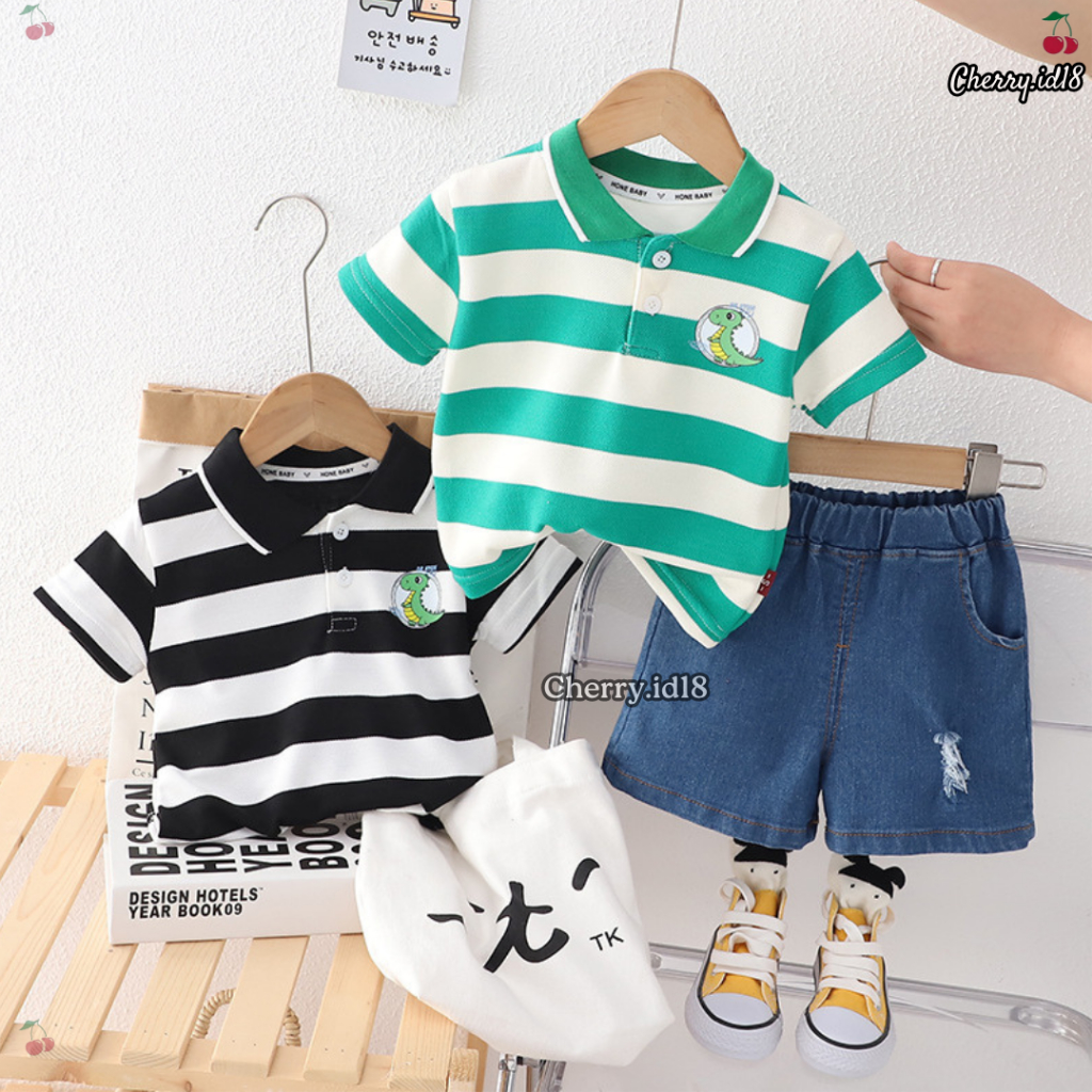 Jual Cherry COD Setelan Pakaian Anak Motif LollyStar / Baju Anak Laki ...