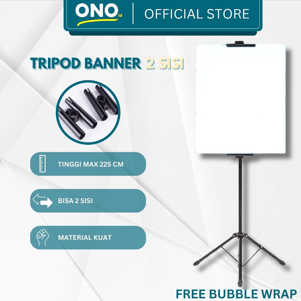 Jual ONOID Stand Tripod Banner Poster 2 Sisi Iklan Tiang Display ...