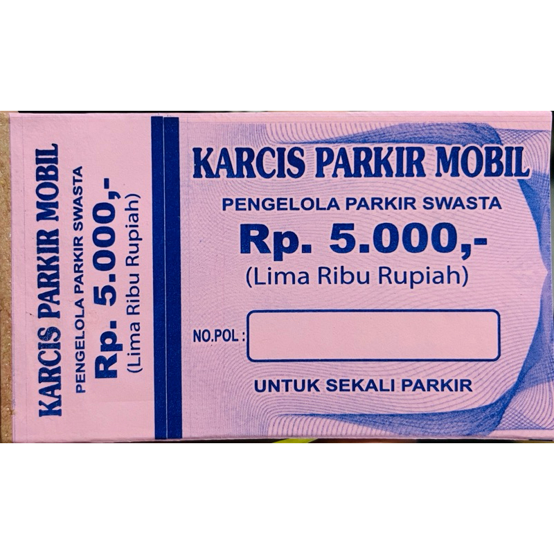 Jual KARCIS PARKIR MOTOR MOBIL UNIVERSAL KERTAS WARNA | Shopee Indonesia