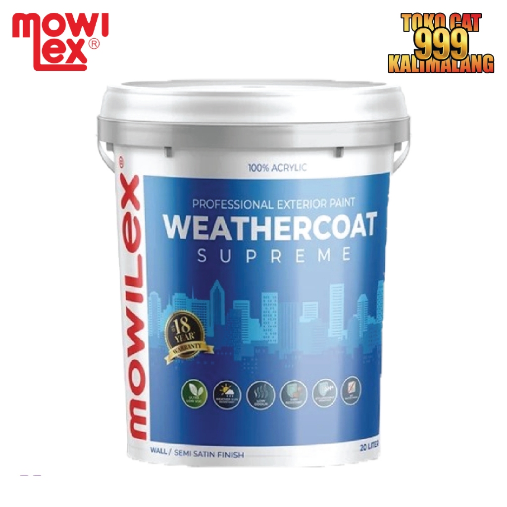 Jual Cat Tembok Rumah Interior Mowilex Weathercoat SUPREME Warna Putih ...