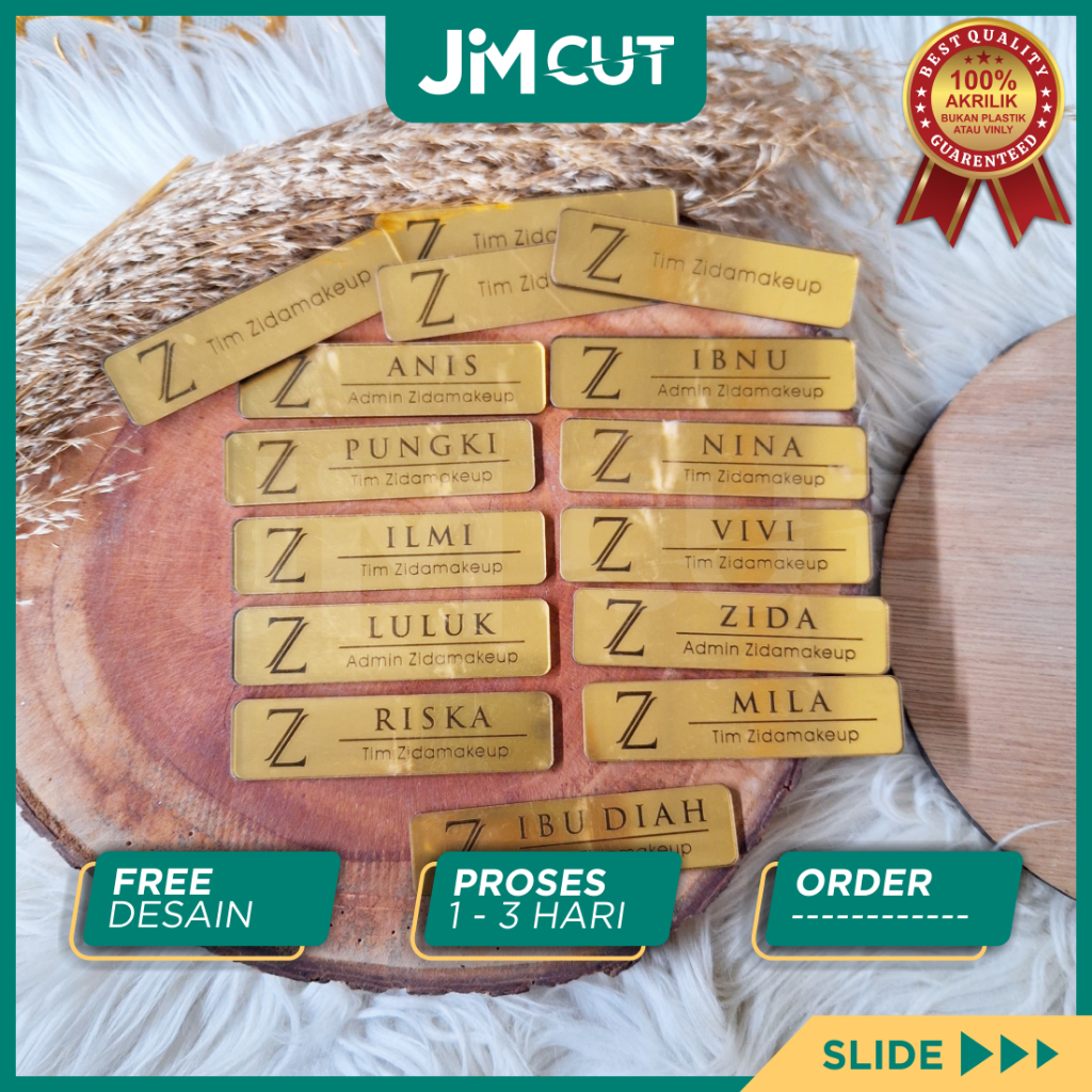Jual NAMETAG AKRILIK | NAMETAG AKRILIK CUSTOM | PAPAN NAMA AKRILIK ...