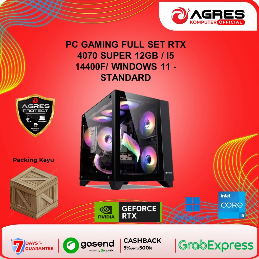 Jual PC RAKITAN GAMING CUSTOM / PC GAMING FULL SET RTX 4070 SUPER 12GB ...