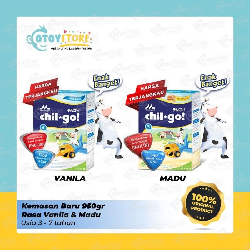 Jual Chil Go Powder 3+ Vanila Madu 950 Gram / Susu Chilgo 3 Kemasan Baru 950g | Shopee Indonesia