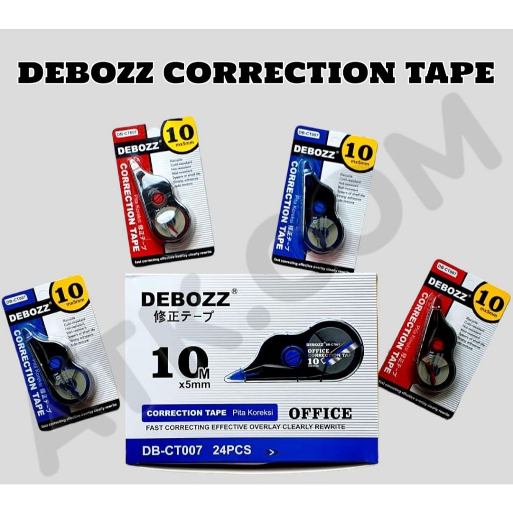 Jual Correction Tape Debozz CT-007 / Tipex kertas murah / Cocok untuk ...