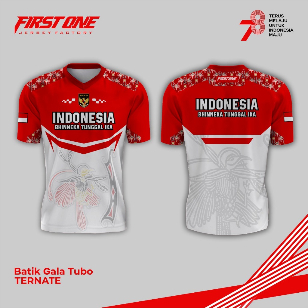 Jual Jersey Indonesia Merah Putih Motif Batik Gala Tubo Ternate ...