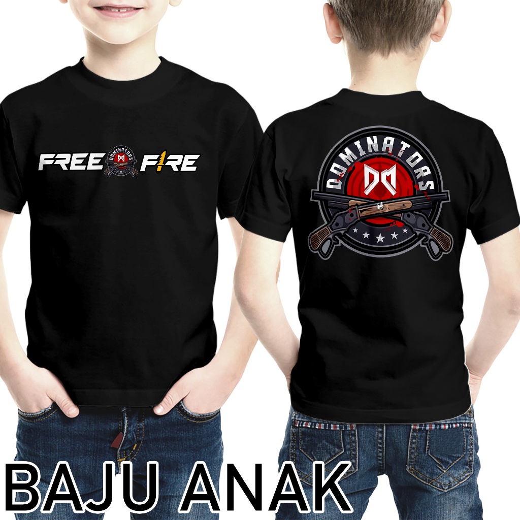 Jual KAOS ANAK FREE FIRE SQUAD DOMINATORS CEES GAME USIA 1-12 TAHUN ...