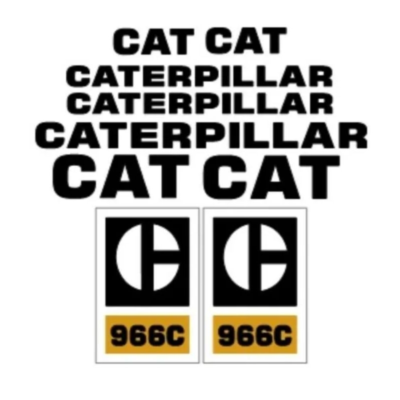 Jual Set Sticker Wheel Loader CAT 966C Decal sticker kit Berkualitas ...