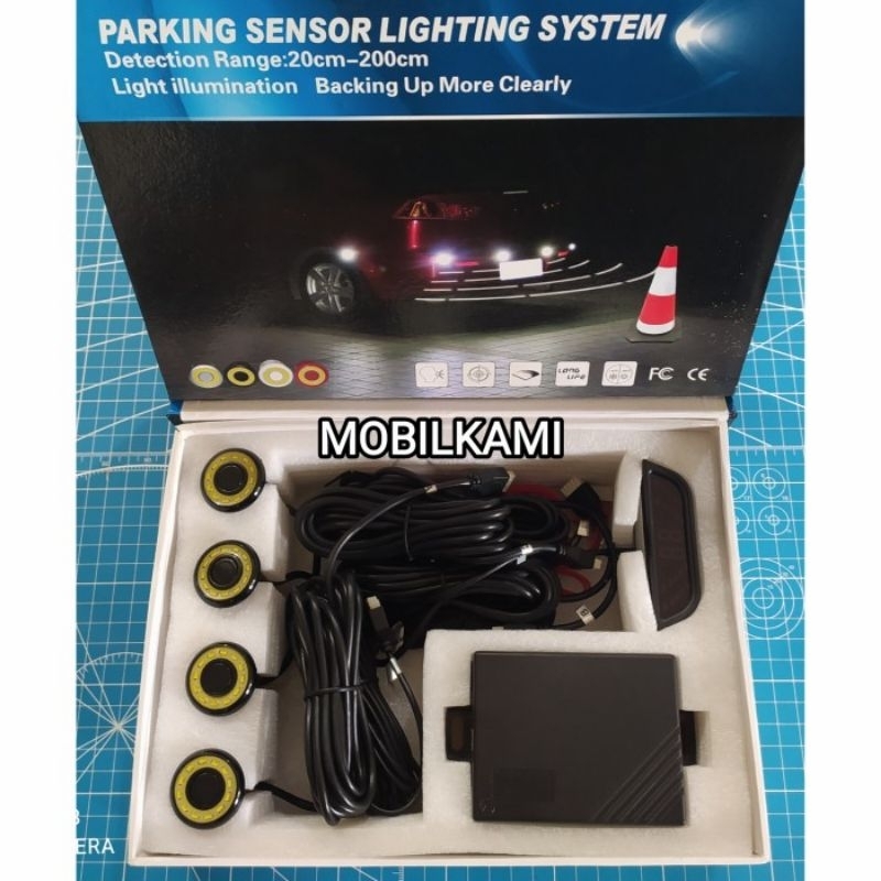 Jual Sensor Parkir 4 Titik dengan lampu LED + Display | Hitam | Shopee ...