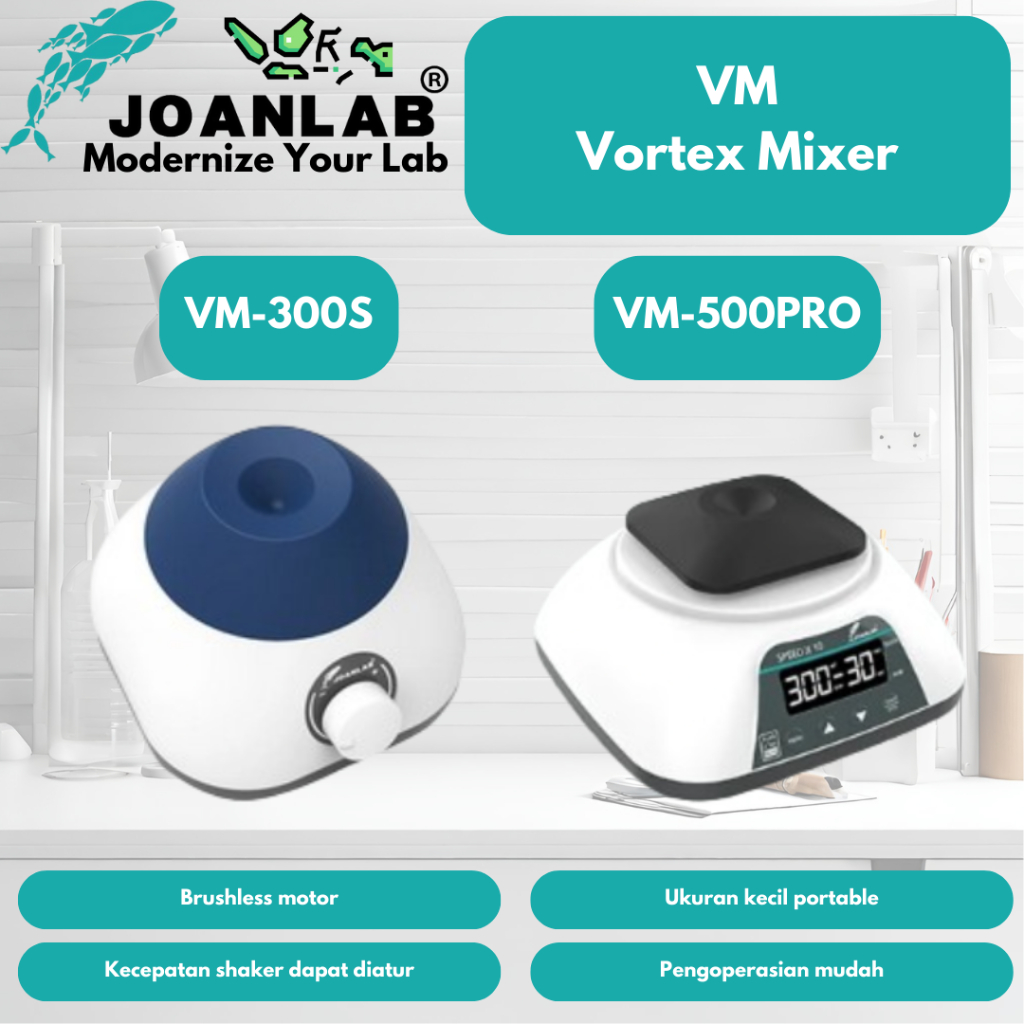 Jual JOANLAB Mini Vortex Mixer Adjustable Speed Lab Oscillator Shaker VM-300S/VM-500PRO | Shopee ...