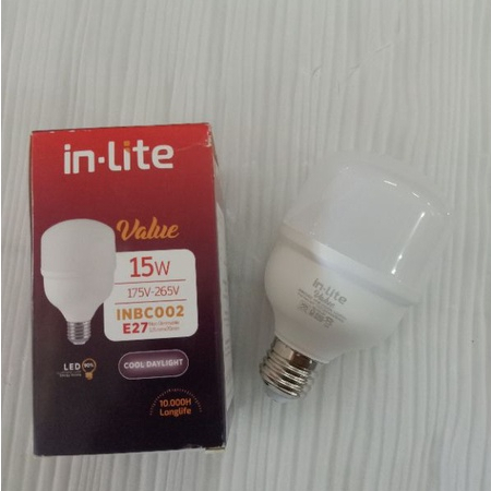 Jual in lite value 15 Watt INBC002 warna putih 6500k | Shopee Indonesia