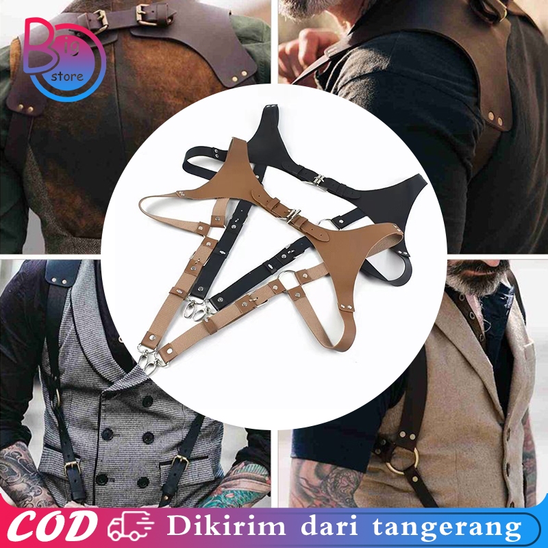 Jual Pu Leather Suspender Suspender Kulit Pu Suspender Pria Kulit ...