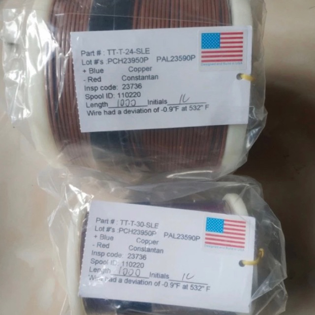 Jual Teflon T Type Thermocouple Wire Sensor Tt T 36 30 24 Shopee Indonesia