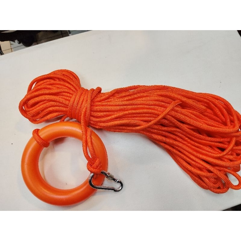 Jual Lifeline Nylon 8 mm x 30 meter Tali Pelampung Life Buoy Orange ...