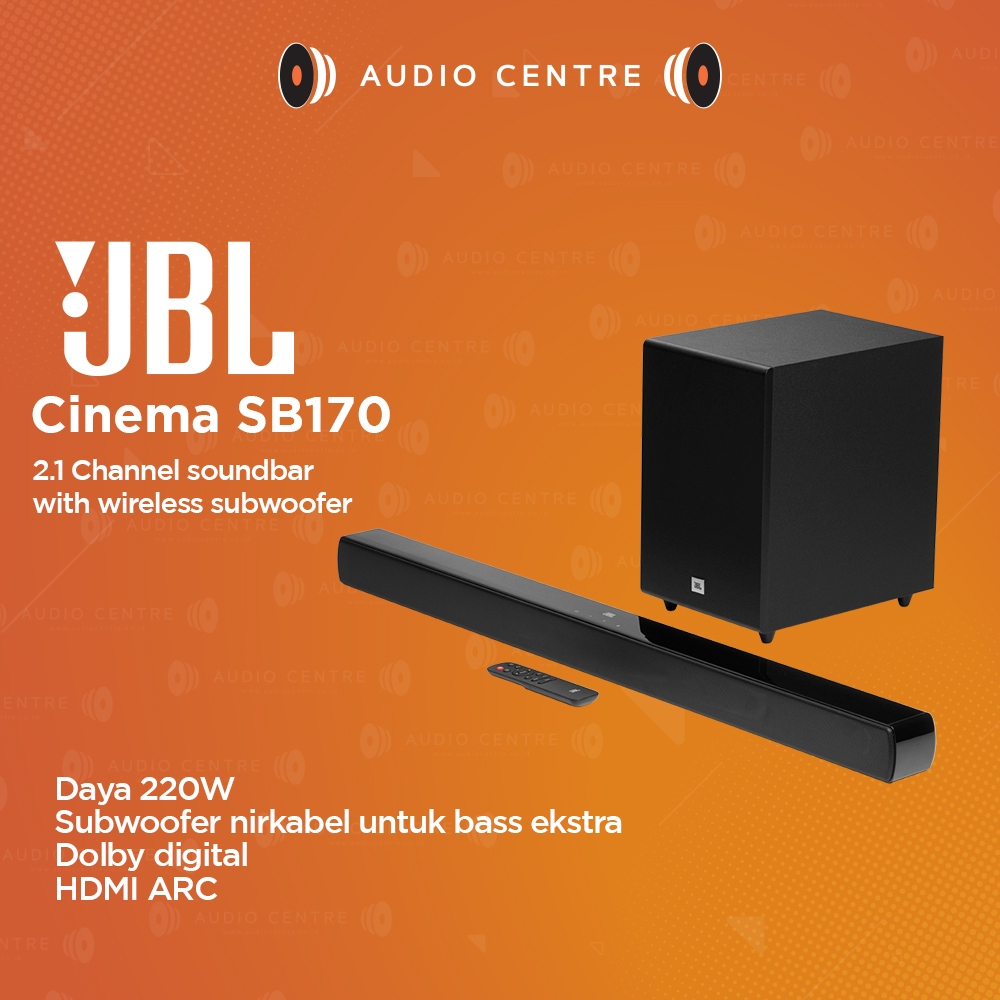 Jual JBL SB170 SB 170 Soundbar with Wireless Subwoofer 2.1 channel ...