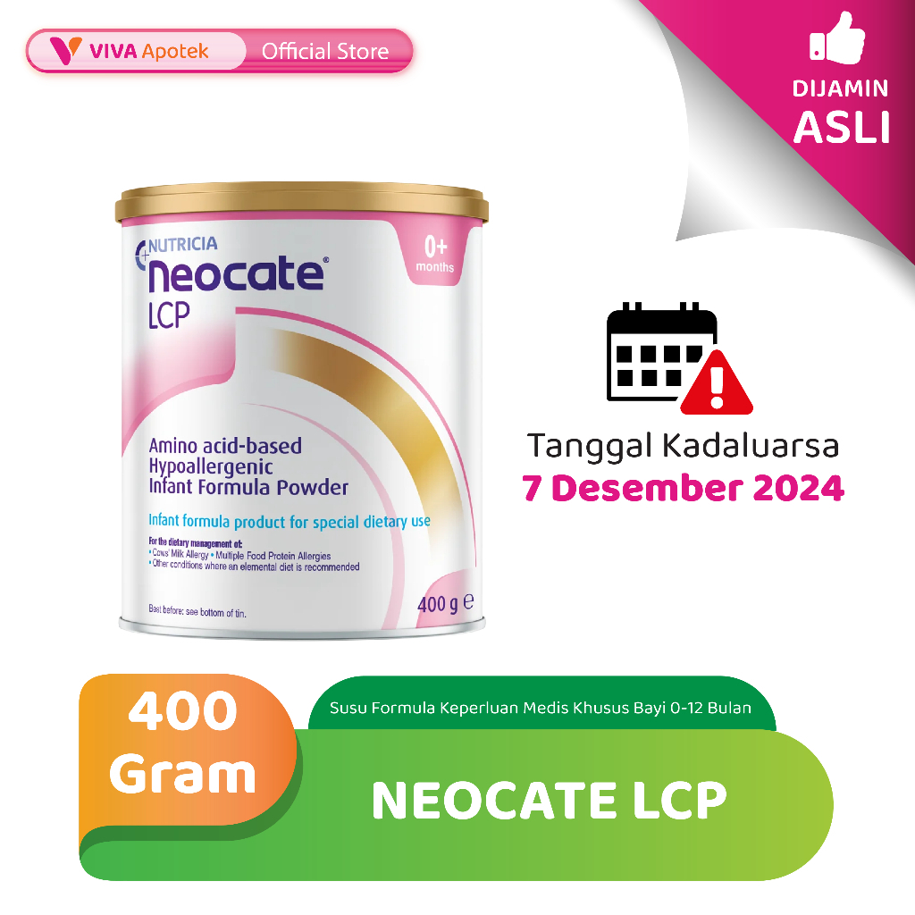 Jual Neocate Lcp Susu Formula Keperluan Medis Khusus Bayi 0-12 Bulan (400 Gram) | Shopee Indonesia