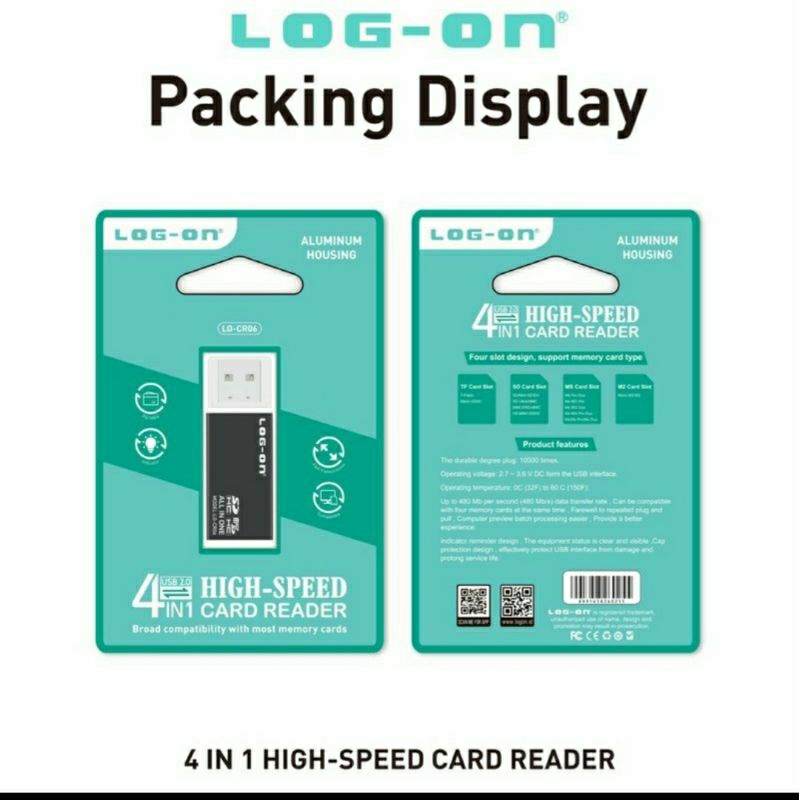 Jual CARD READER LOG-ON ALL IN ONE MULTI High Speed Flash | Shopee ...