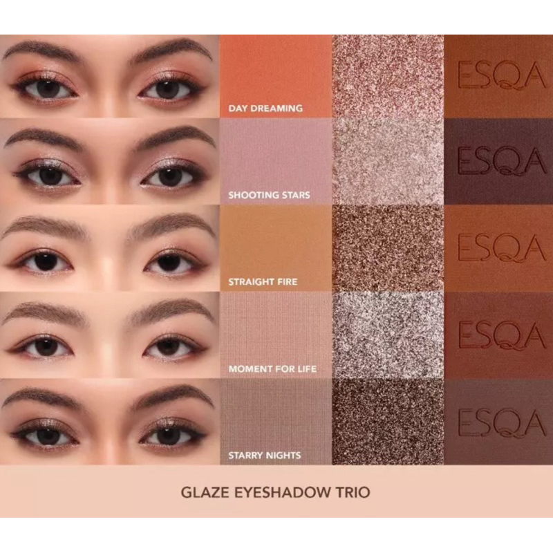 Jual ESQA GODDESS EYESHADOW PALLETE/EYESHADOW GLAZED TRIO | Shopee ...