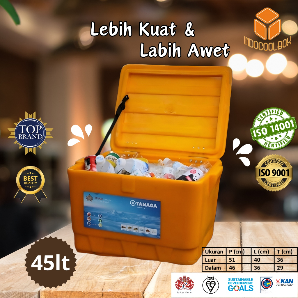 Jual Cooler Box Tanaga 45 Liter Termos Es Kotak Tempat Es Batu Minuman ...