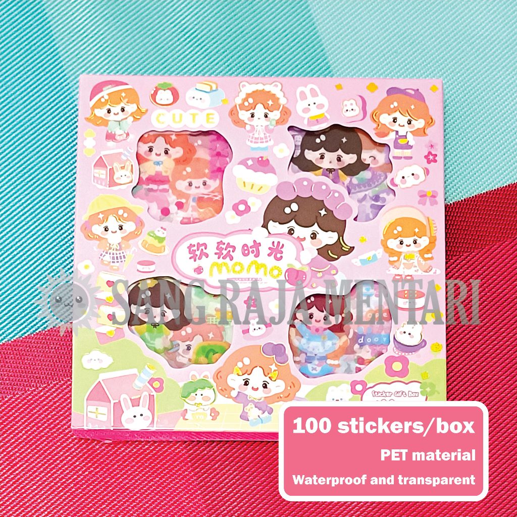 Jual Stiker Nono Momo Anak Perempuan Laki Dapat Box isi 100 Lembar ...