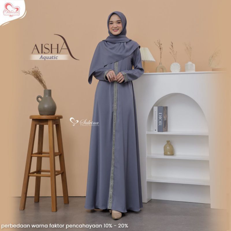 Jual Abaya Abu hitam Milo full varian warna/Gamis Abaya Garis satu ...