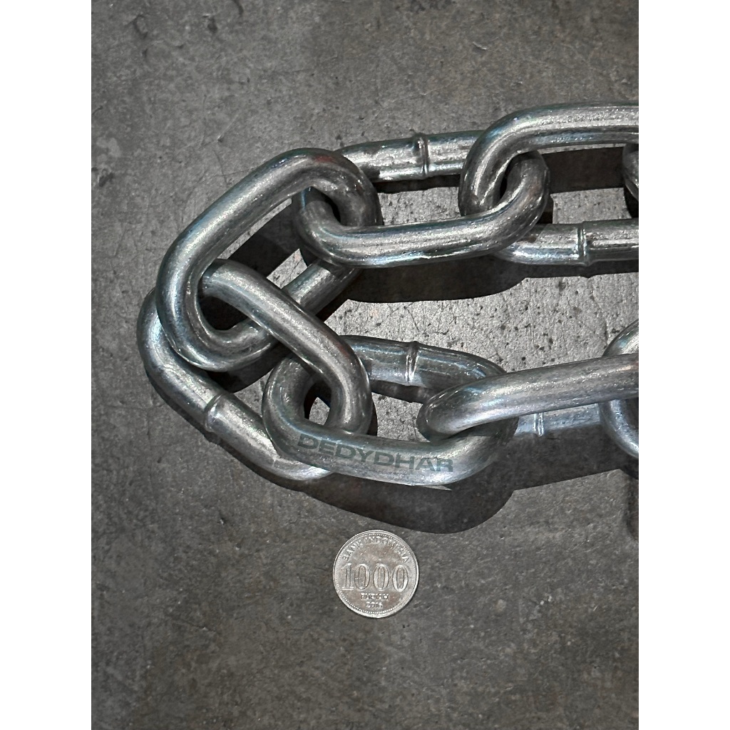 Jual Rantai Besi Pagar Portal Gembok Motor Galvanized Kuat 1/2 inch ...