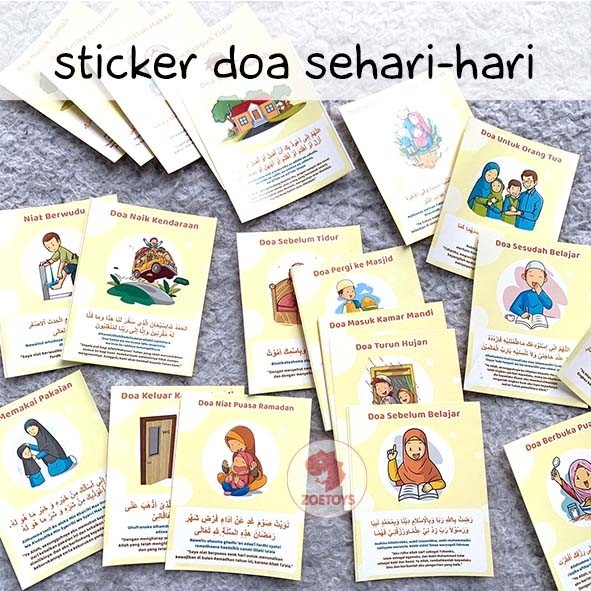 Jual Zoetoys Sticker Doa Sehari-hari Anak Set Ramadhan Desain Menarik ...