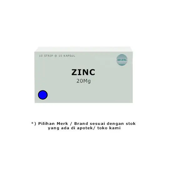 Jual ZINC 20 MG 10 TABLET GENERIK SUPLEMEN UNTUK MENJAGA KESEHATAN ...