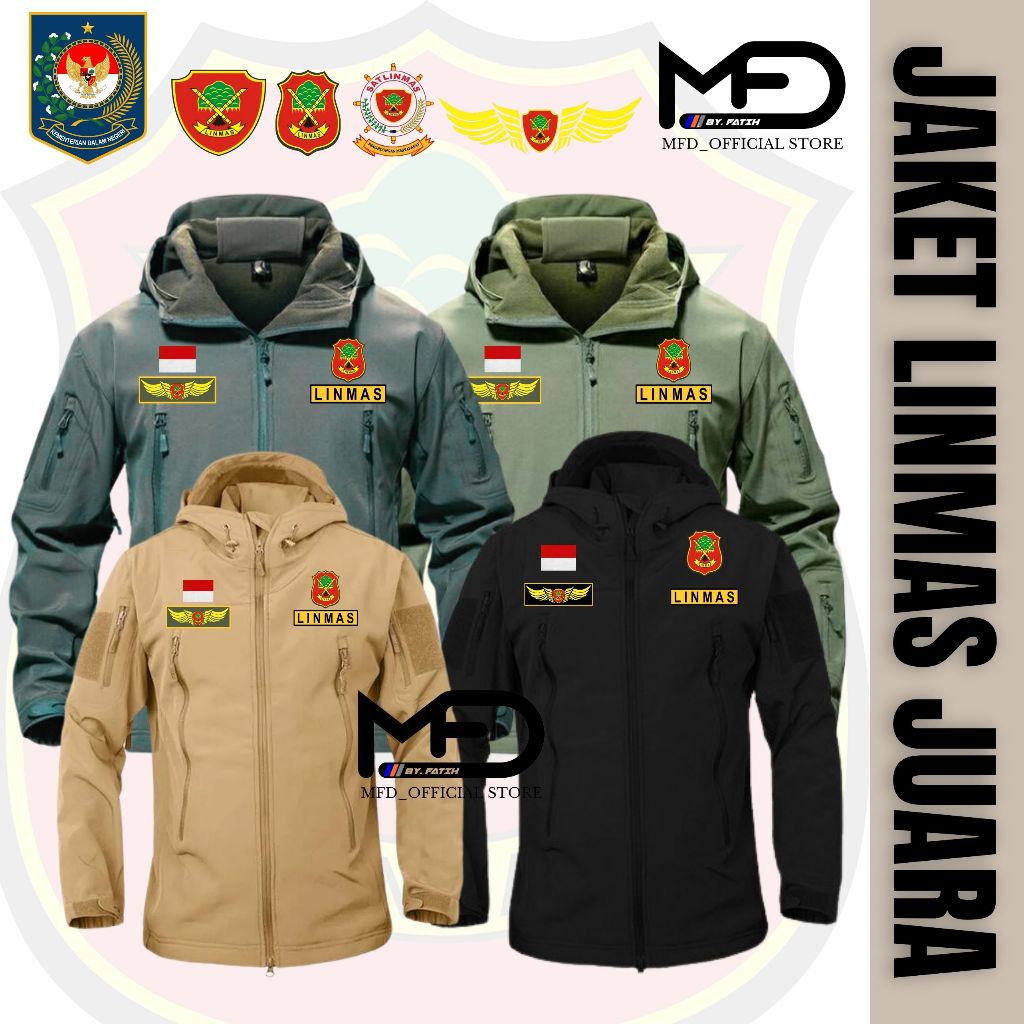 Jual MFD Jaket Linmas Lapangan Jaket Tactical LINMAS warna Abu | Shopee ...