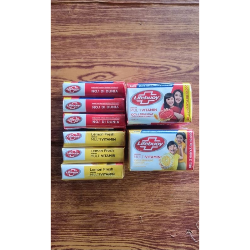Jual Sabun mandi batang lifebuoy 70gr 1 banded isi 3 pcs | Shopee Indonesia