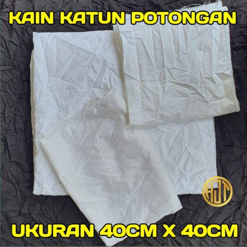Jual Kain katun putih 1 kg | Cocok untuk craft, kantong, kerajinan ...