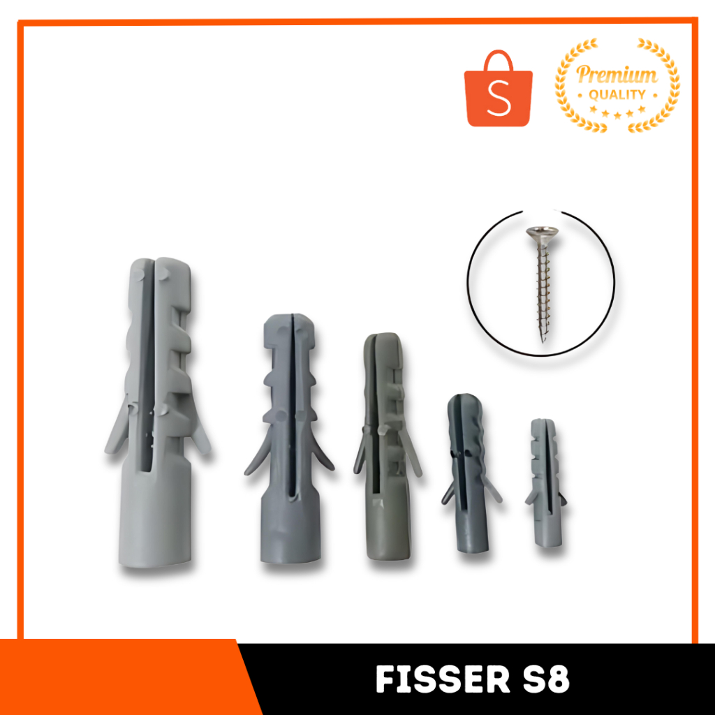 Jual Alat Tanam Pengait Sekrup Tembok S8 Screw Tapping S8 Jangkar Skrup Isi 100 Tutup Penutup ...