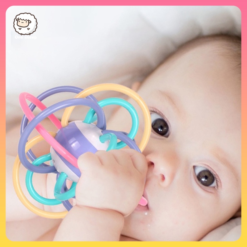 Jual Mainan bayi Manhattan bola /Rattle teether bayi karet lembut J220 ...