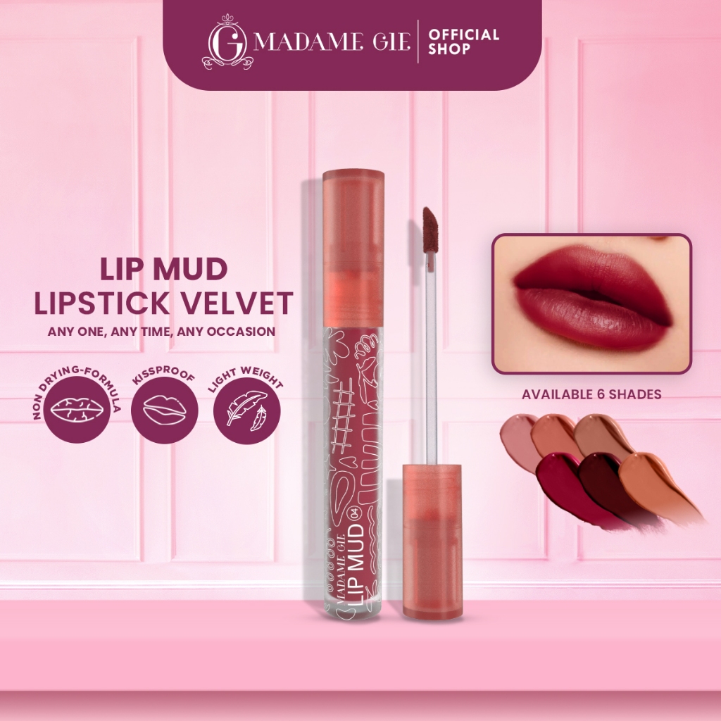 Jual Madame Gie Lip Mud - Makeup Lipstick Velvet Multi-use ...