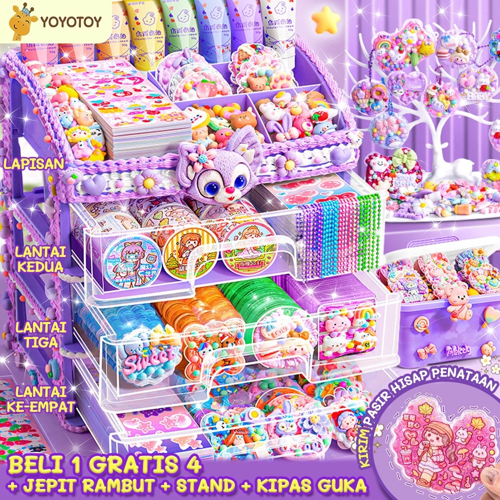 Jual (Free Display)YOYOTOY 1004Pcs DIY Guka Set DIY Gantungan Kunci ...