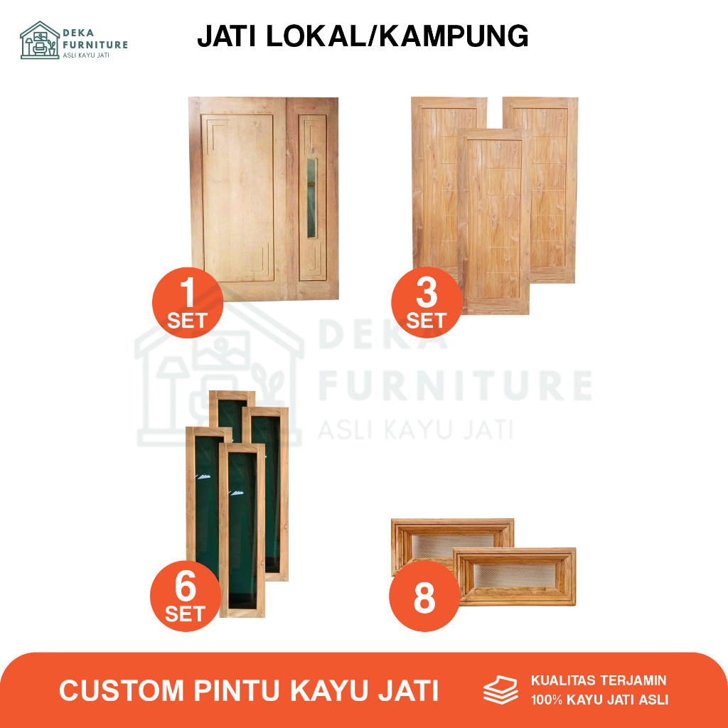 Jual Paket B Custom Pintu Jendela Loster Kayu Jati (Kampung) | Shopee ...