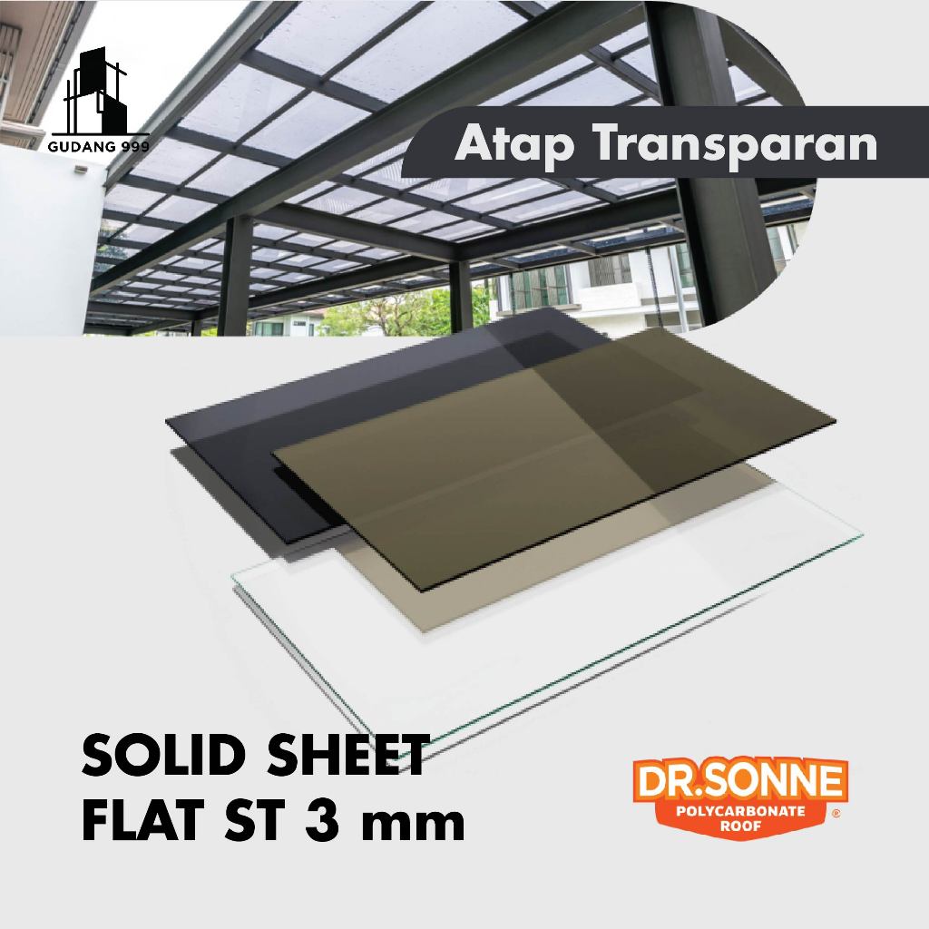 Jual Atap Transparan / Dr. Sonne / Varian Solid Sheet Flat 3 mm ...