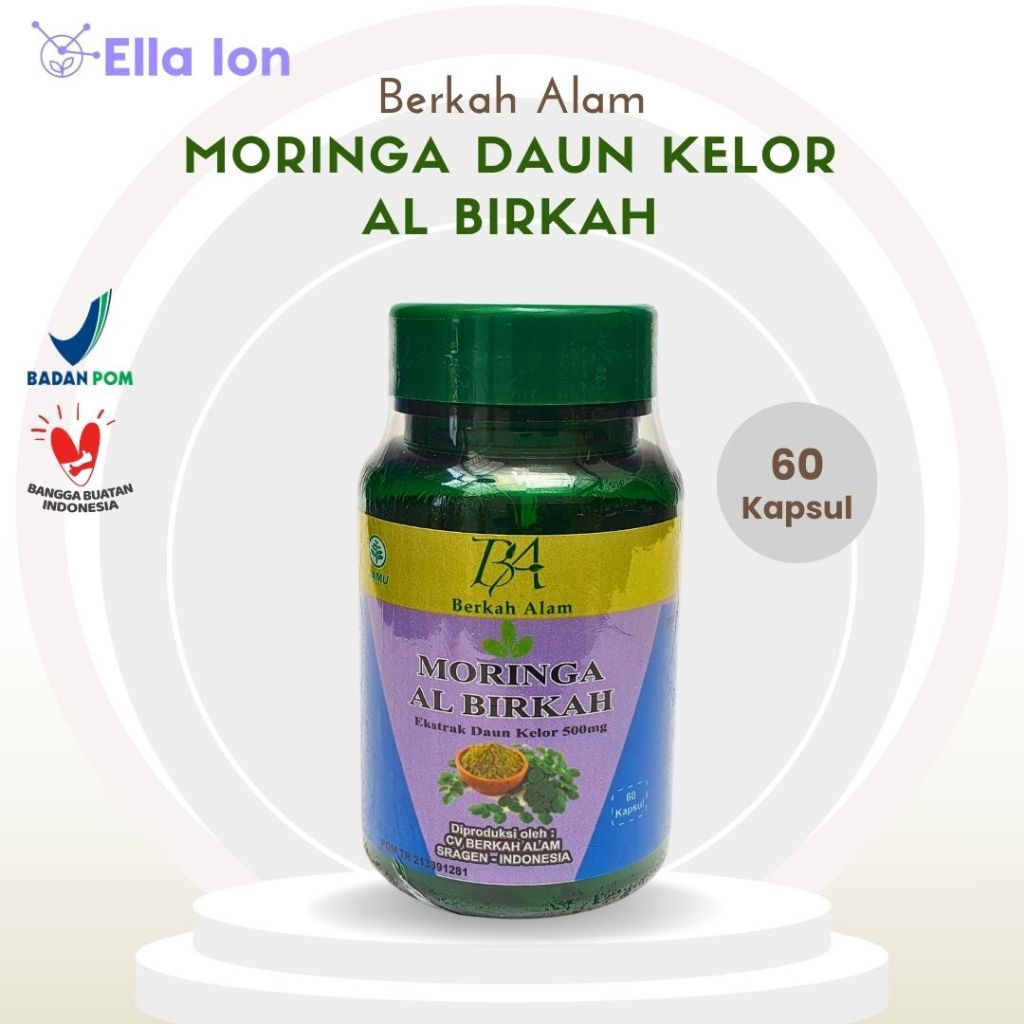 Jual Kapsul Moringa Daun Kelor Al Birkah @ 60 Kapsul / Extrak Daun ...