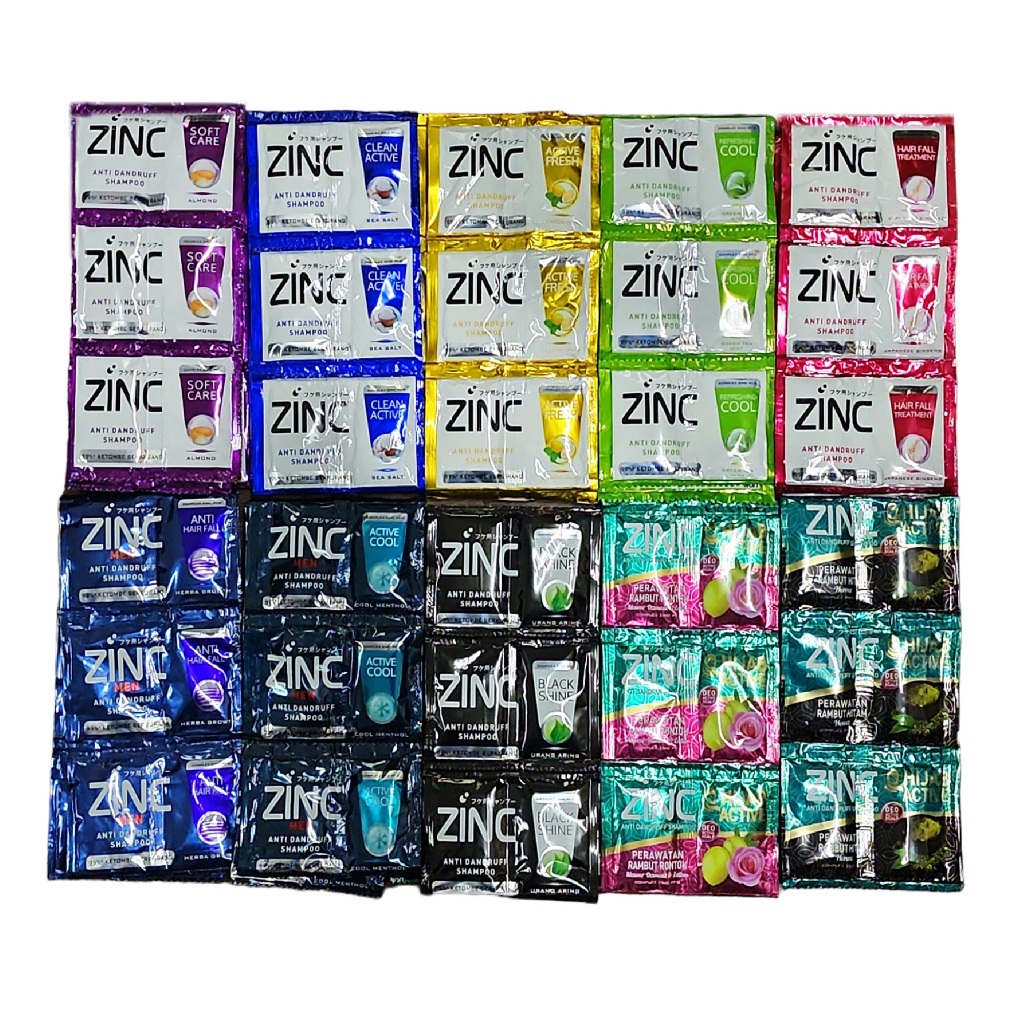 Jual ARJUNA SHAMPO ZINC SACHET / ZINC SHAMPO SACHET 10ml 1 RENCENG ISI ...