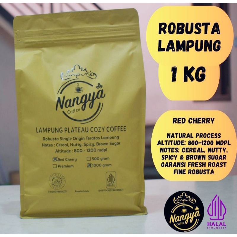 Jual Kopi Biji Robusta Lampung Asli Murni 99,9% Petik Merah / Red ...