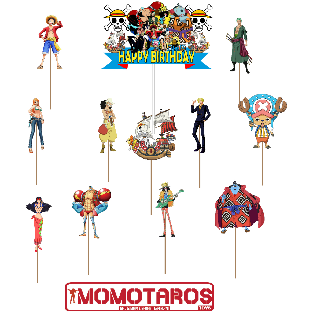 Jual Topper cake One piece Mugiwara isi 12 pcs | Shopee Indonesia