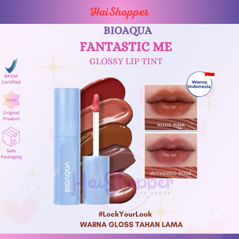 Jual BIOAQUA Fantastic Me Glossy Lip Tint | BIOAQUA Darling Me Matte ...