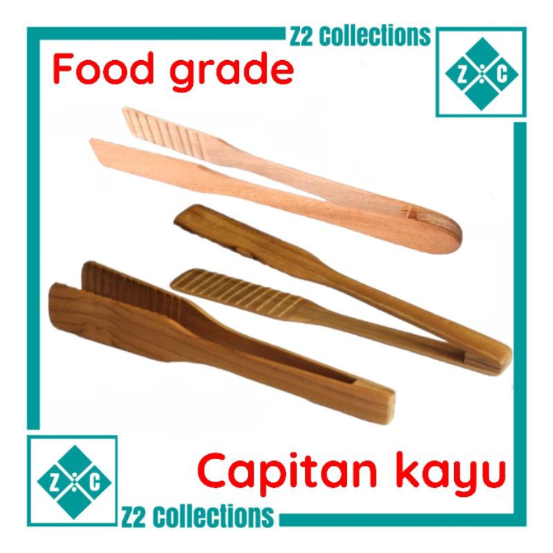 Jual Capitan kayu 30cm food grade japitan makanan klasik pencapit ...